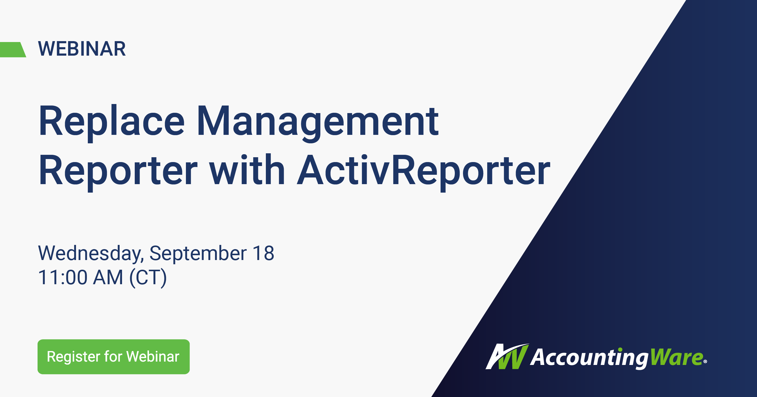 Replace Management Reporter with ActivReporter