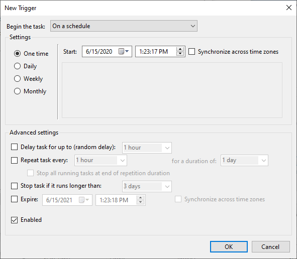 Scheduling reports with Windows Task Scheduler
