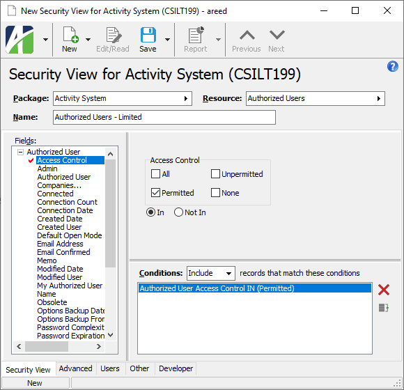 System security views