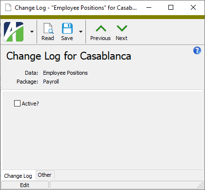 Change logs