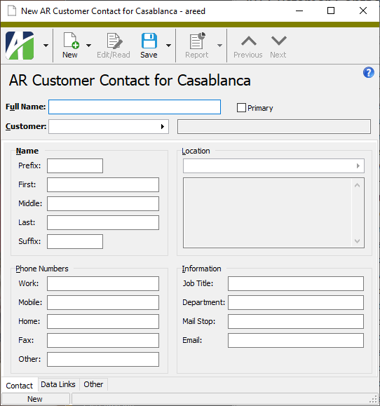 Customer contacts