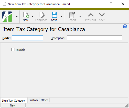 Item tax categories