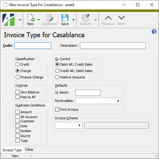 Invoice types