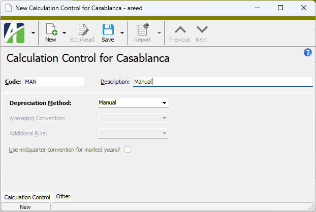Calculation controls