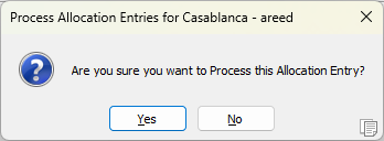 Allocation journal entries