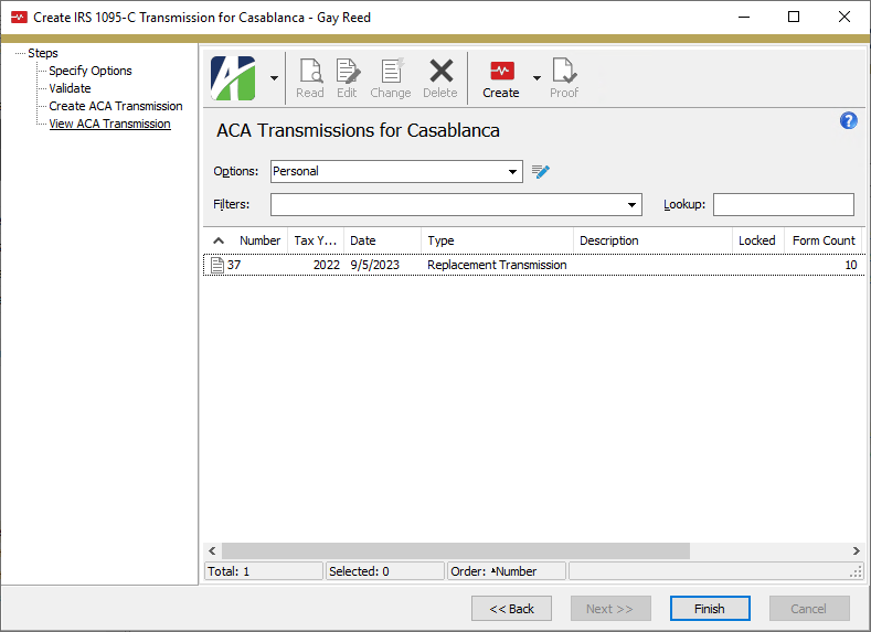 ACA transmissions