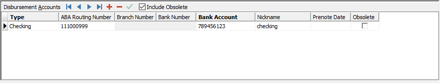 Disbursement accounts