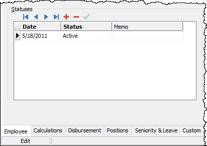 Employee statuses