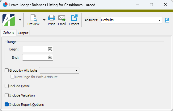 Leave balances